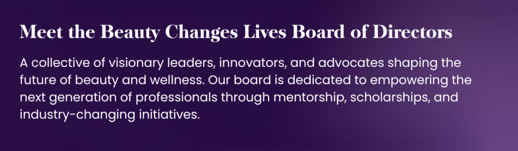 Board of Directors | Beauty Changes Lives